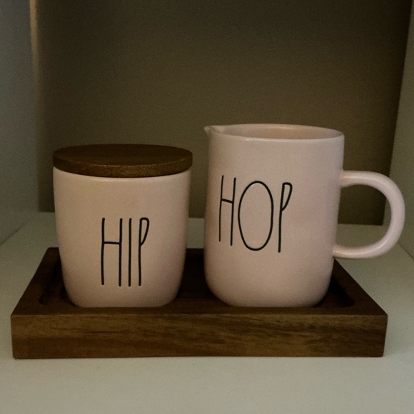 Rae Dunn | Dining | Rae Dunn Easter Hip Hop Pink Sugar With Wood Lid ...